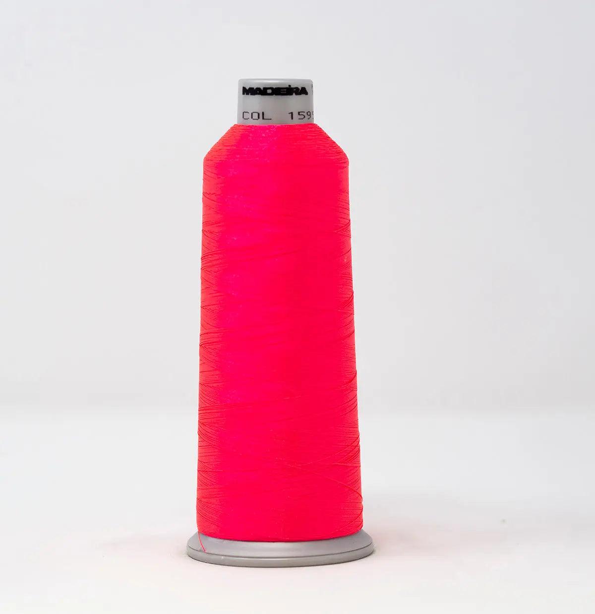 Madeira Polyneon 1595 Fluorescent Pink Embroidery Thread 5500 Yards ...