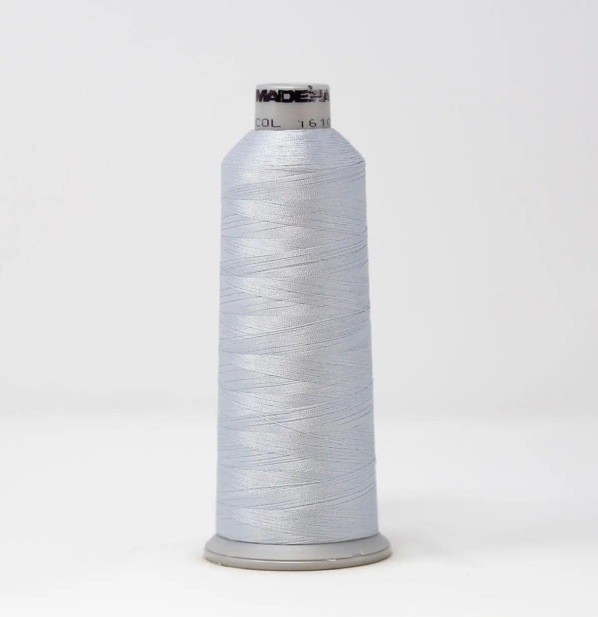 Madeira Polyneon 1610 Silver Embroidery Thread 5500 Yards — SPSI Inc.