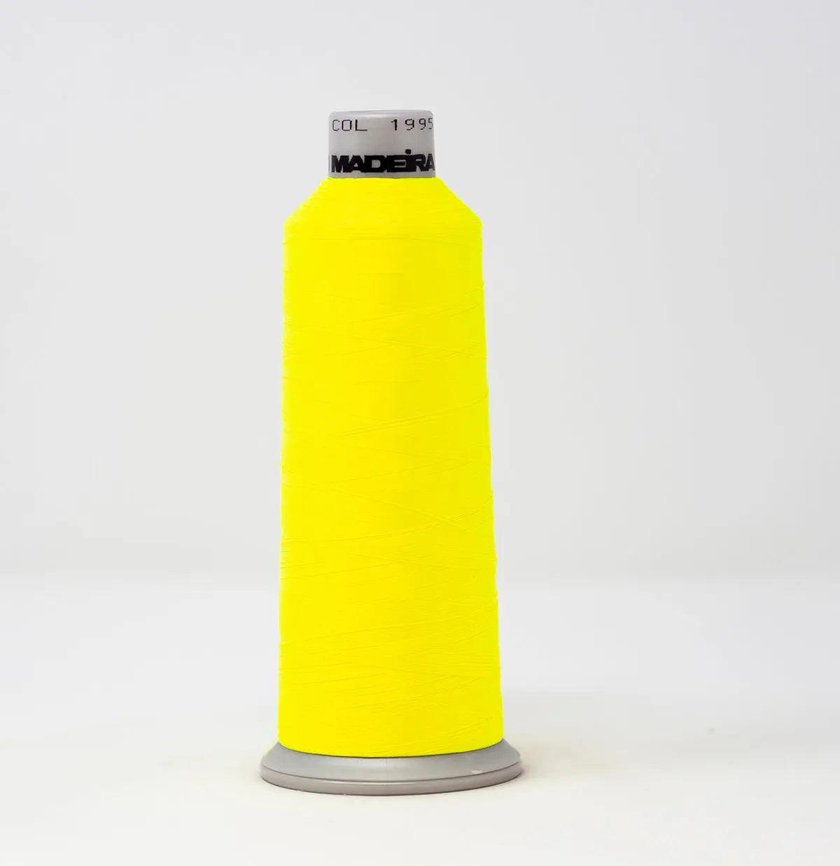 Madeira Polyneon 1995 Fluorescent Yellow Embroidery Thread 5500 Yards ...