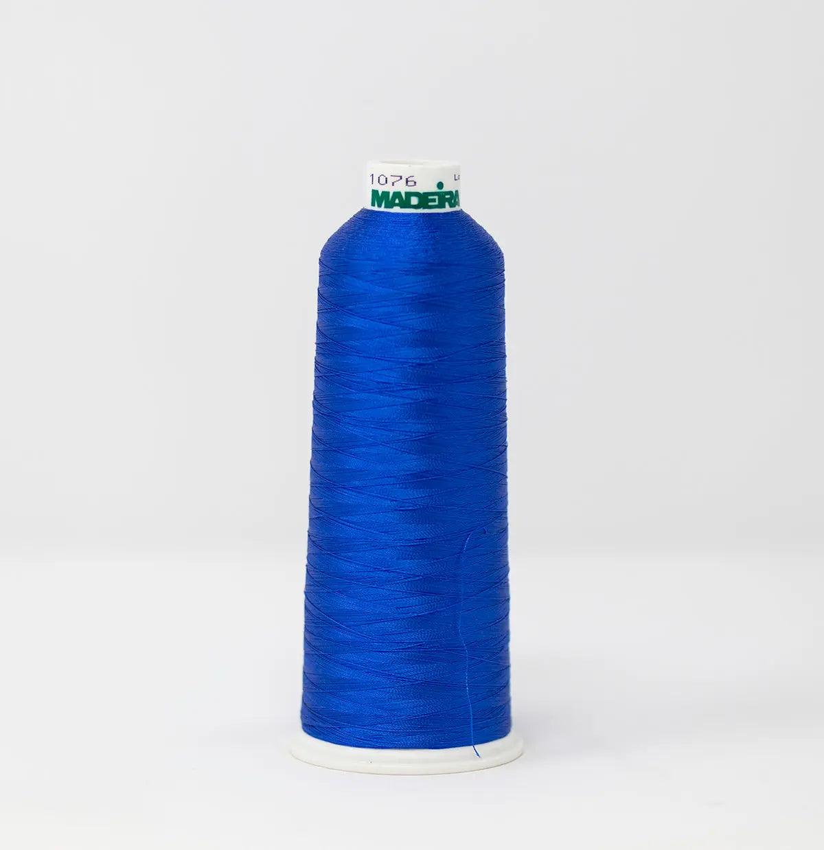 Madeira Rayon 1076 True Blue Embroidery Thread 5500 Yards - SPSI Inc.