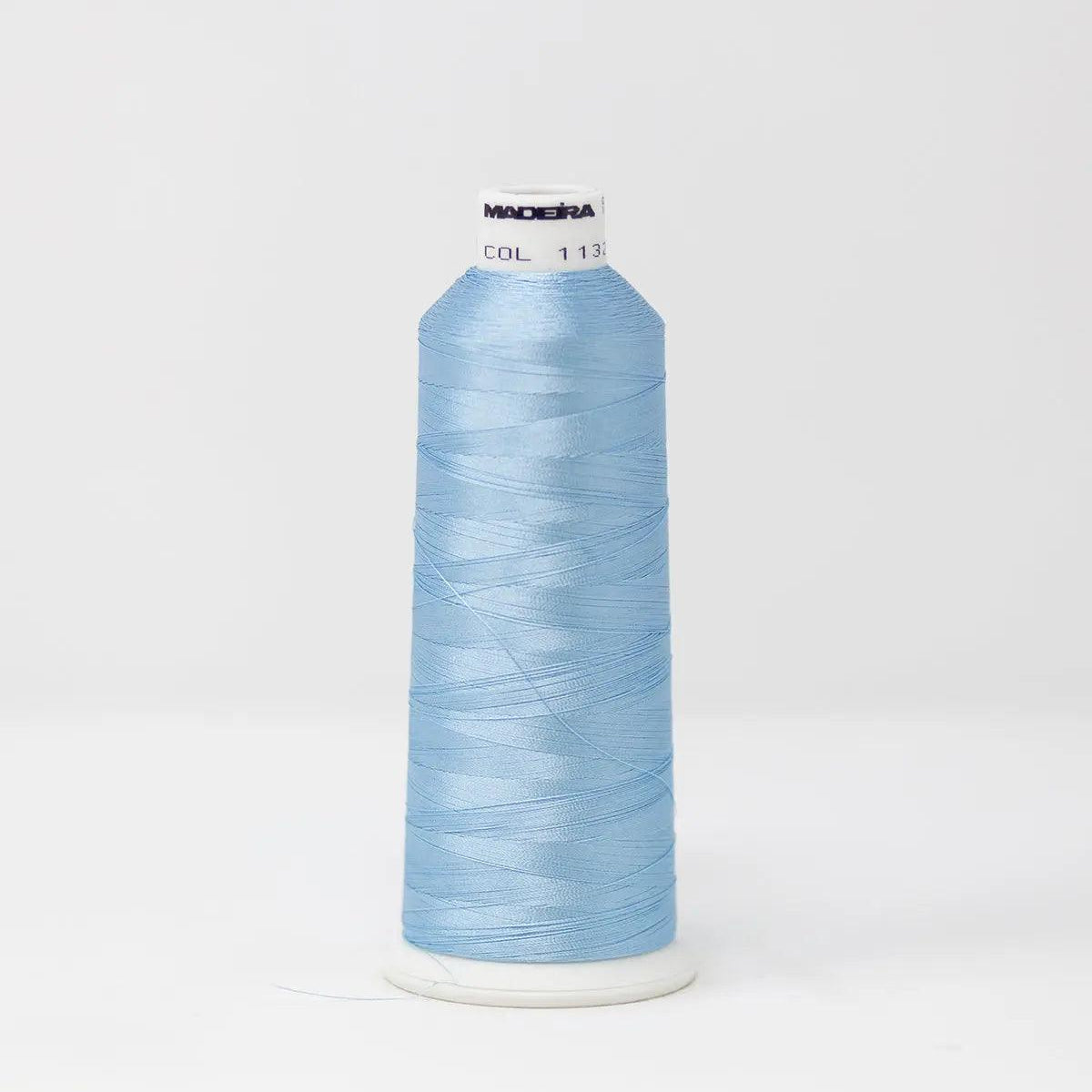 Madeira Rayon 1132 Clear Blue Embroidery Thread 5500 Yards — SPSI Inc.