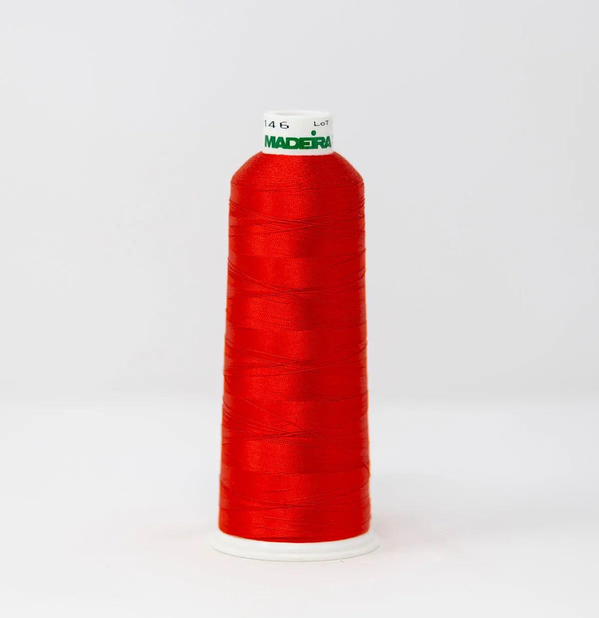 Madeira Rayon 1146 Tomato Red Embroidery Thread 5500 Yards — SPSI Inc.