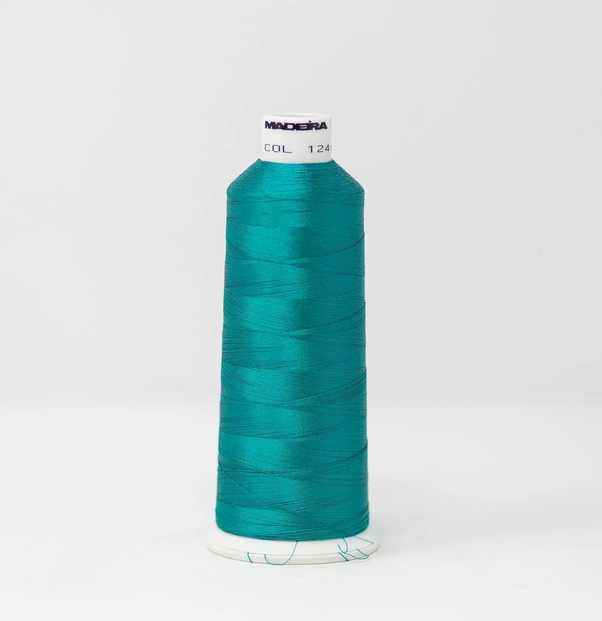 Madeira Rayon 1246 Teal Green Embroidery Thread 5500 Yards — SPSI Inc.