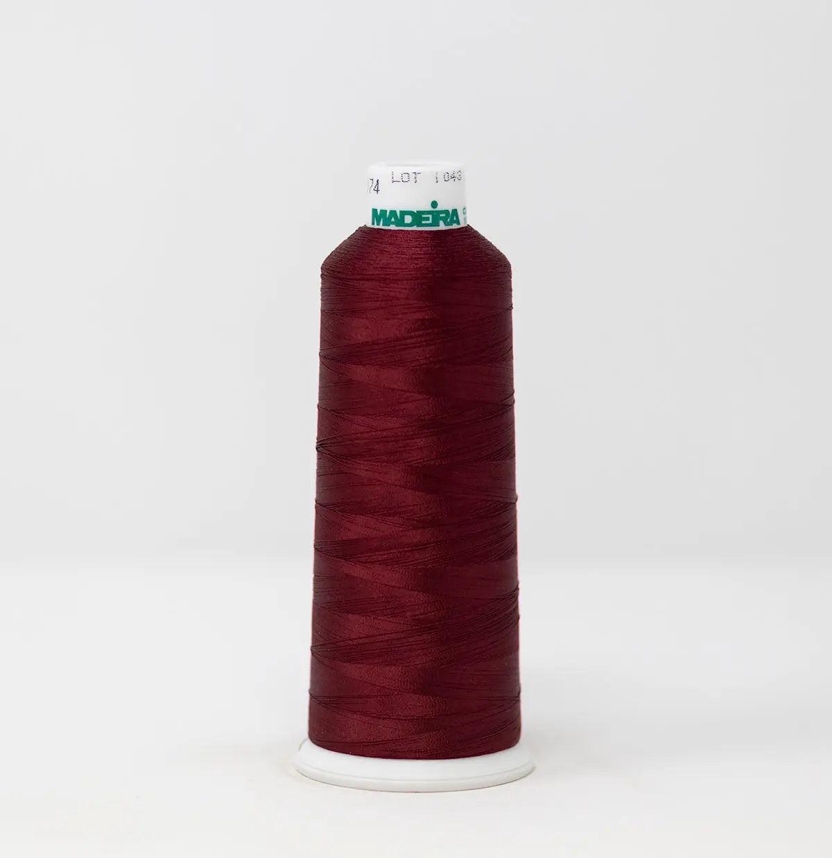 Madeira Rayon 1374 Maroon Embroidery Thread 5500 Yards — SPSI Inc.