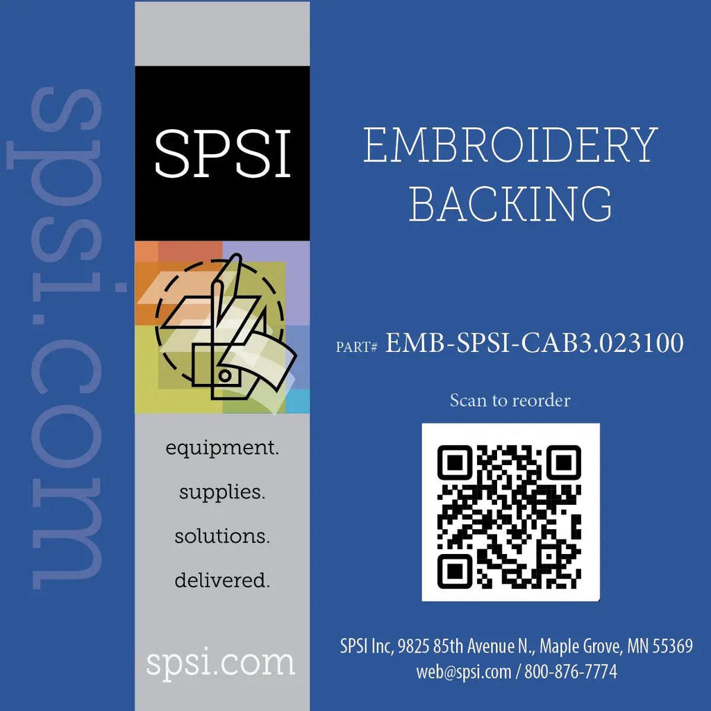 Embroidery Backing - SPSI Inc.