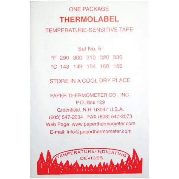 Paper Thermometer Heat Tapes #5 (290-330 Degrees) - SPSI Inc.